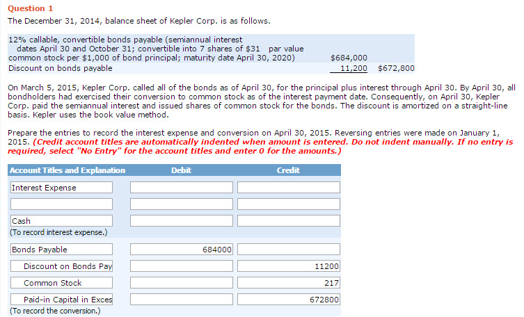 Solved 12% callable, convertible bonds payable (semiannual | Chegg.com