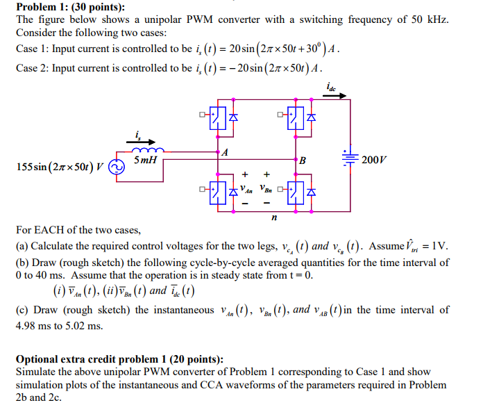 Solved Problem 1: (30 points): The figure below shows a | Chegg.com