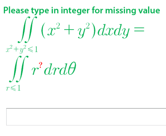 Solved Please Type In Integer For Missing Value Integral 