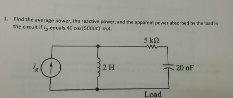 Solved: Find The Average Power, The Reactive Power, And Th... | Chegg.com