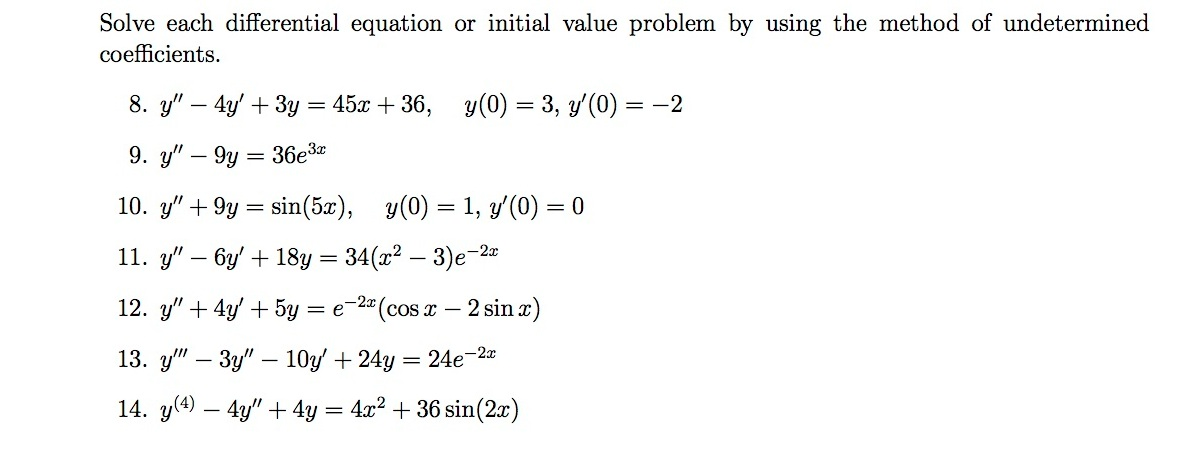 Solved Solve each differential equation or initial value | Chegg.com