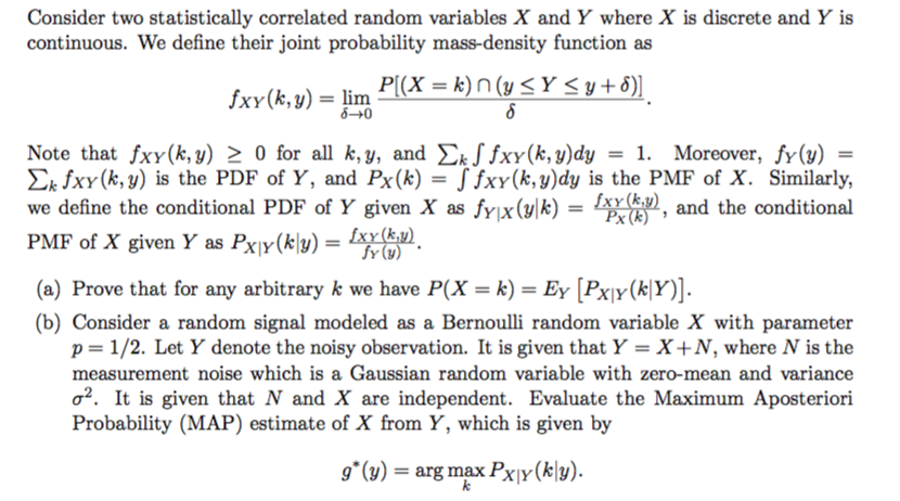 Solved Consider two statistically correlated random | Chegg.com