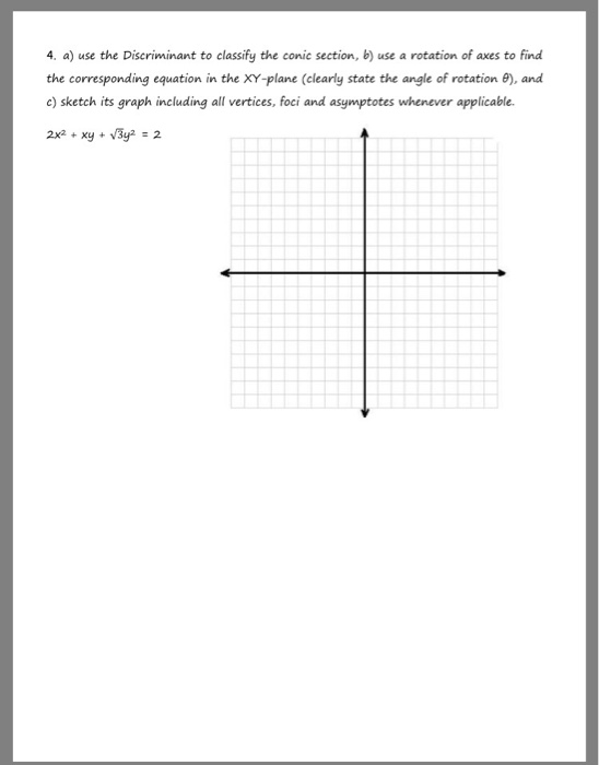 Solved Use the Discriminant to classify the conic Section, | Chegg.com Solved Use the Discriminant to classify the conic Section, | Chegg.com