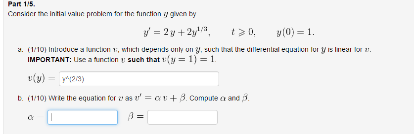 Solved Consider the initial value problem for the function y | Chegg.com