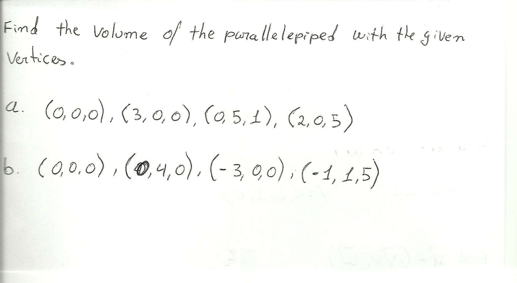 Solved Find the volume of the parallelepiped with the given | Chegg.com