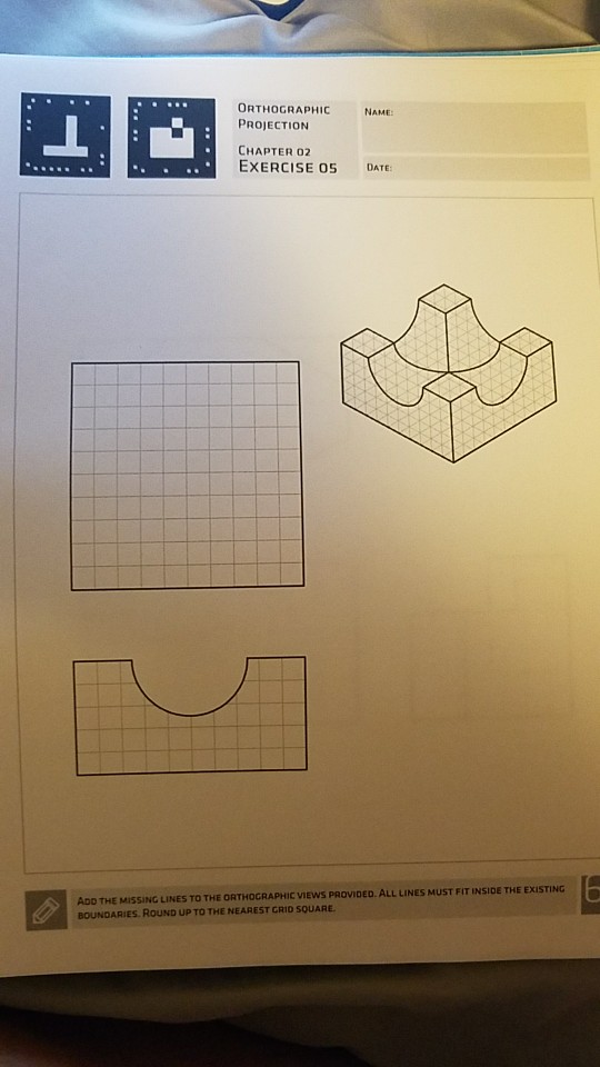 Solved ORTHOGRAPHIC PROJECTION NAME CHAPTER 02 EXERCISE O5 | Chegg.com