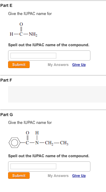 Solved Part C Give the IUPAC name for NH2 NIH Spell out the | Chegg.com