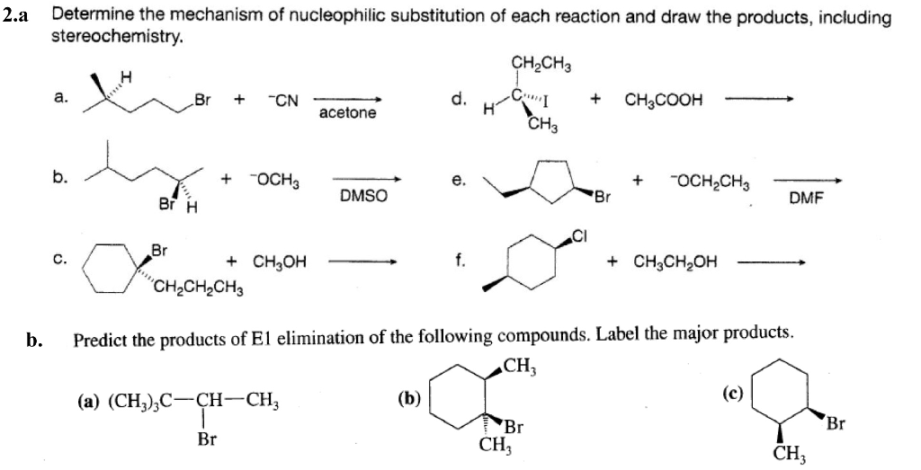 Solved Determine the mechanism of nucleophilic substitution | Chegg.com