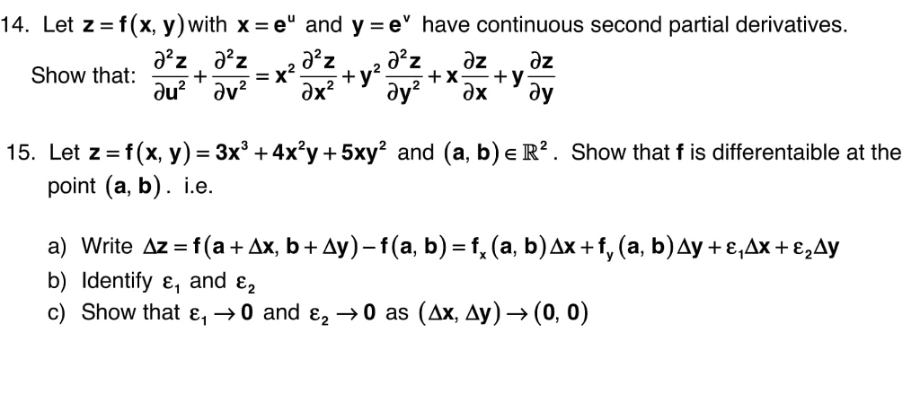 Solved Let z = f (x, y) with x = e^u and y = e^v have | Chegg.com