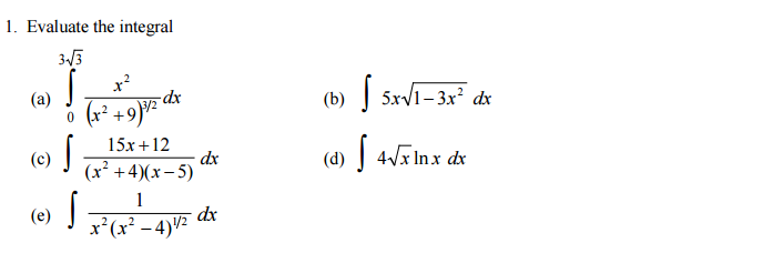 Solved: Evaluate The Integral Integral^3 Squareroot^3 Squa... | Chegg.com