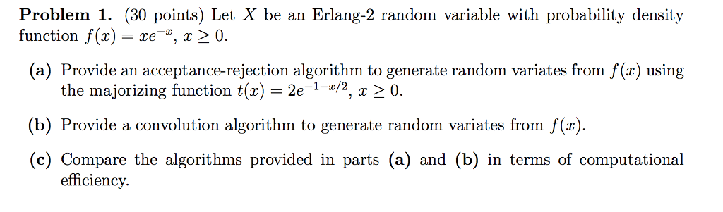 Let X be an Erlang-2 random variable with probability | Chegg.com