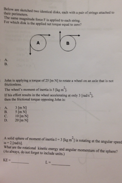 Solved Below are sketched two identical disks, each with a | Chegg.com