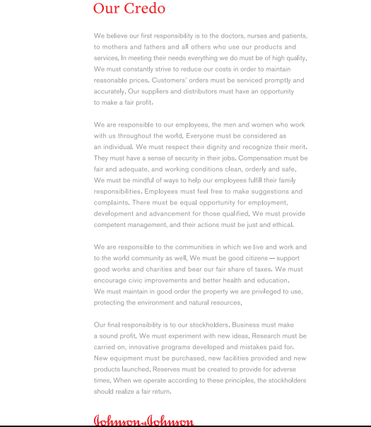 Our Credo We believe our first responsibility is to | Chegg.com