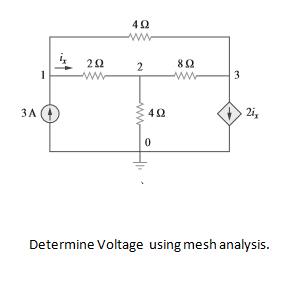 Solved Determine Voltage using mesh analysis. | Chegg.com