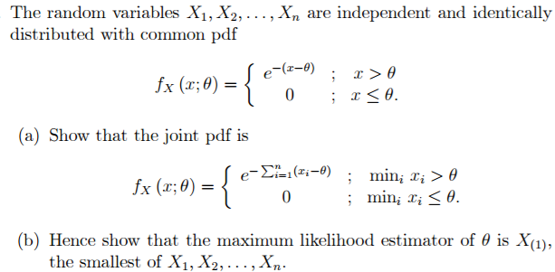 Solved The random variables X1,X2, Xn are independent and | Chegg.com