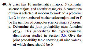 Solved A class has 10 mathematics majors, 6 computer science | Chegg.com