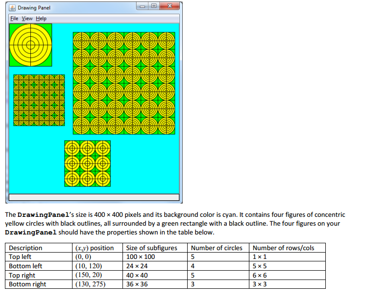 Write A Program Named Squaredcirclesjava That Draws