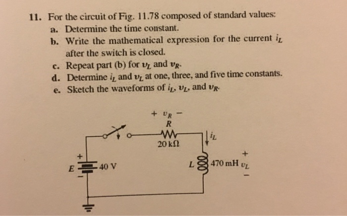 Solved For the circuit of Fig. 11.78 composed of standard | Chegg.com