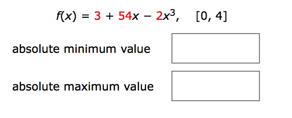 Solved Find the absolute maximum and absolute minimum values | Chegg.com