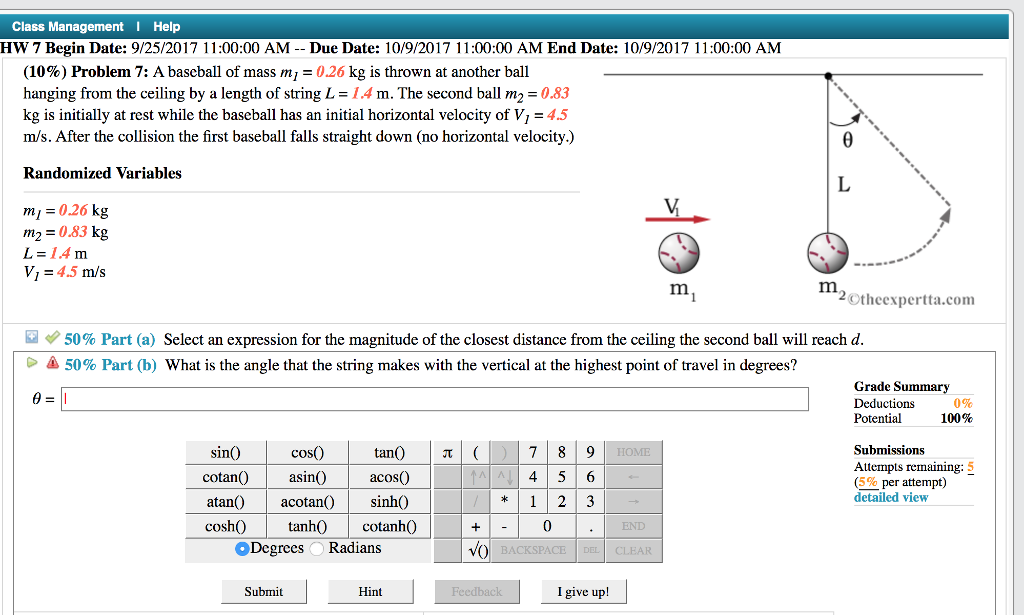 Solved Class Management Help HW 7 Begin Date: 9/25/2017 | Chegg.com