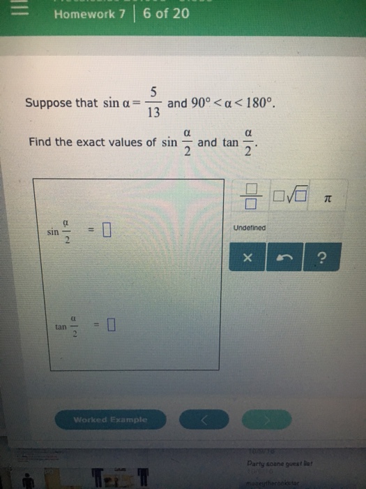 Solved Suppose that sin alpha = 5/13 and 90 degree