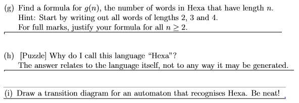 The language Hexa has alphabet Σ = {0, 1, 2} and | Chegg.com