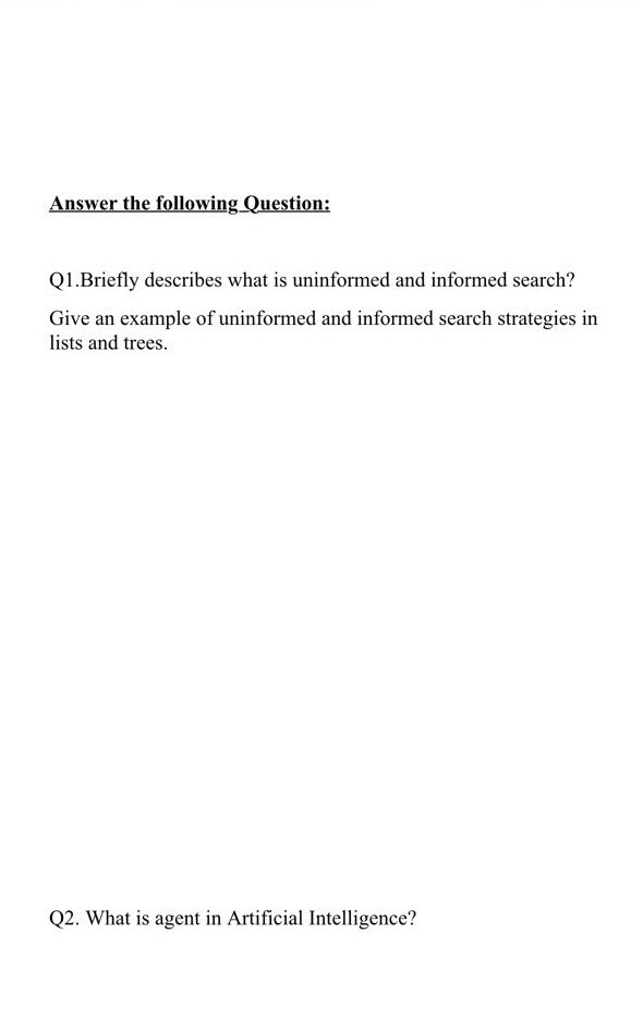 Solved Answer the following Question: Q1.Briefly describes | Chegg.com