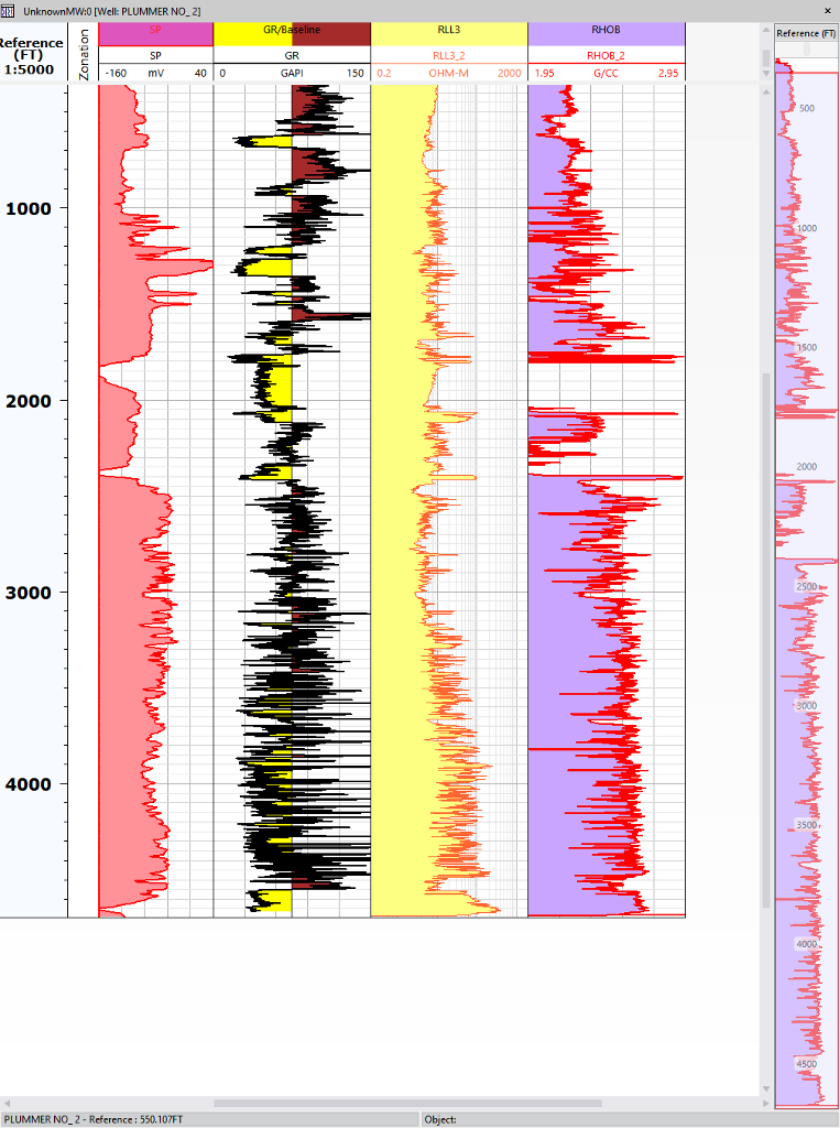 2] GR/B RLL3 RHOB Reference (FT) Reference (FT) | Chegg.com