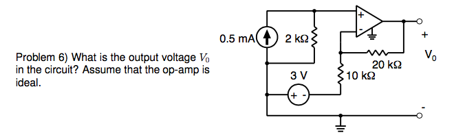Solved Problem 6) What is the output voltage Vo in the | Chegg.com