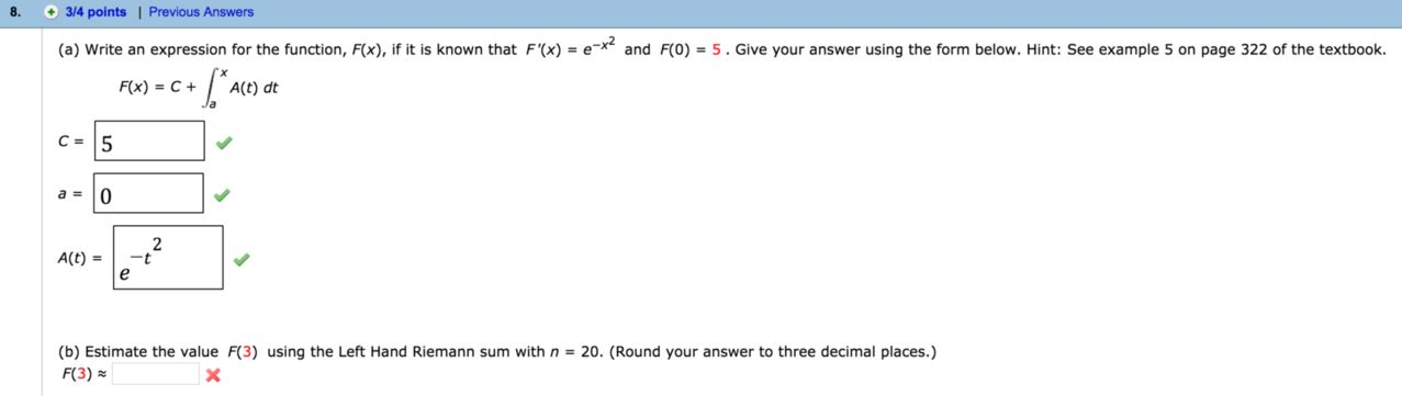 Solved (a) Write an expression for the function, F(x), if it | Chegg.com