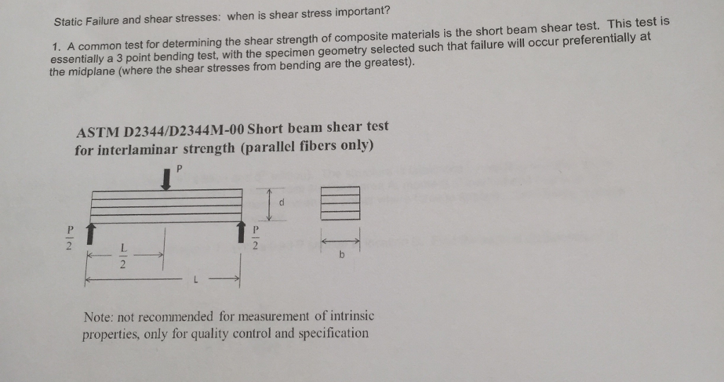 Solved Static Failure and shear stresses: when is shear | Chegg.com