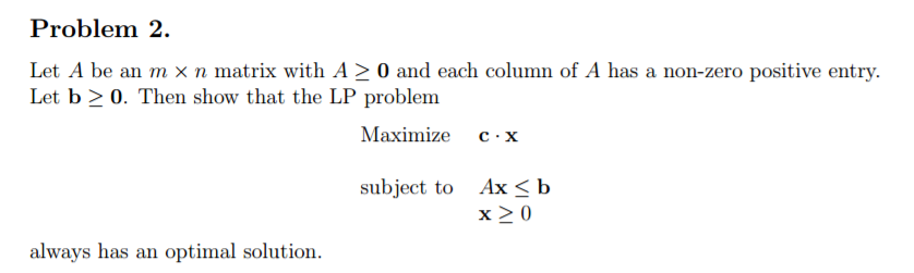 Solved Let A be an m times n matrix with A | Chegg.com