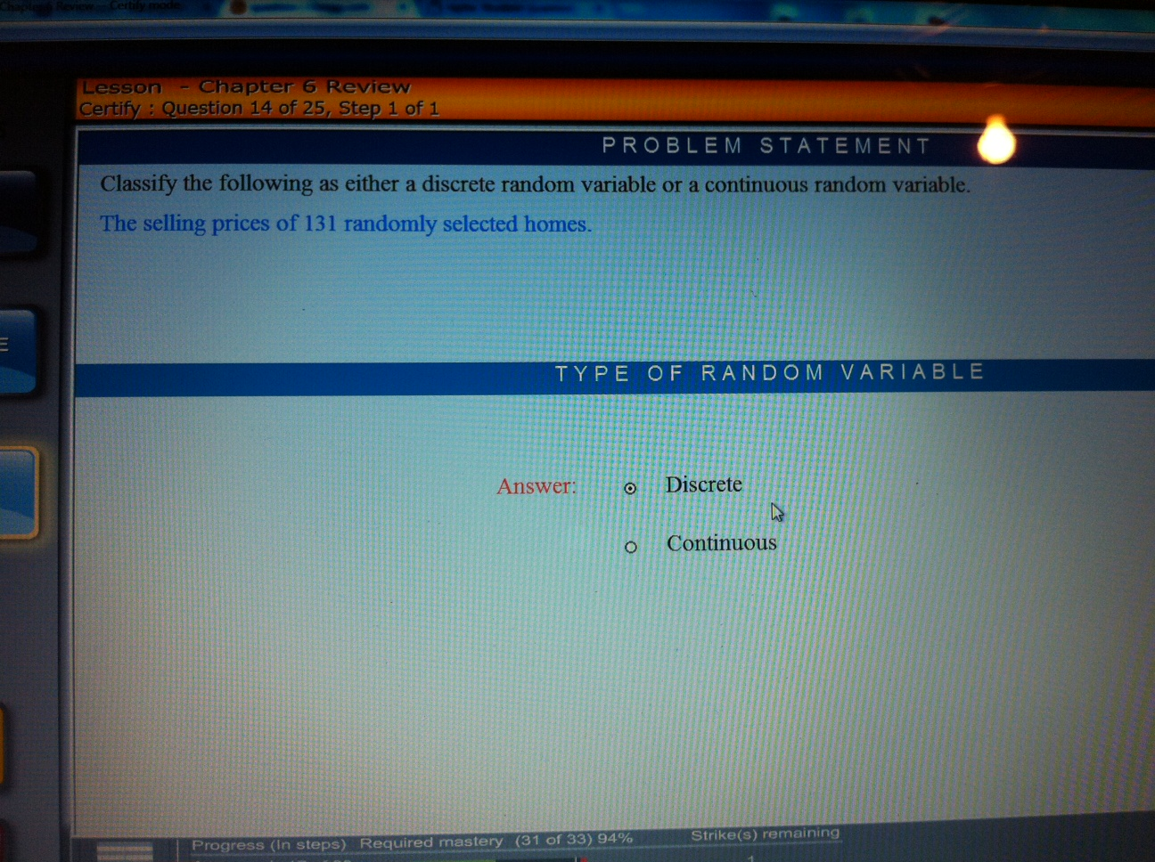 Solved Classify the following as either a discrete random | Chegg.com Solved Classify the following as either a discrete random | Chegg.com