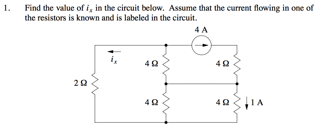 Solved Find the value of ix in the circuit below. Assume | Chegg.com