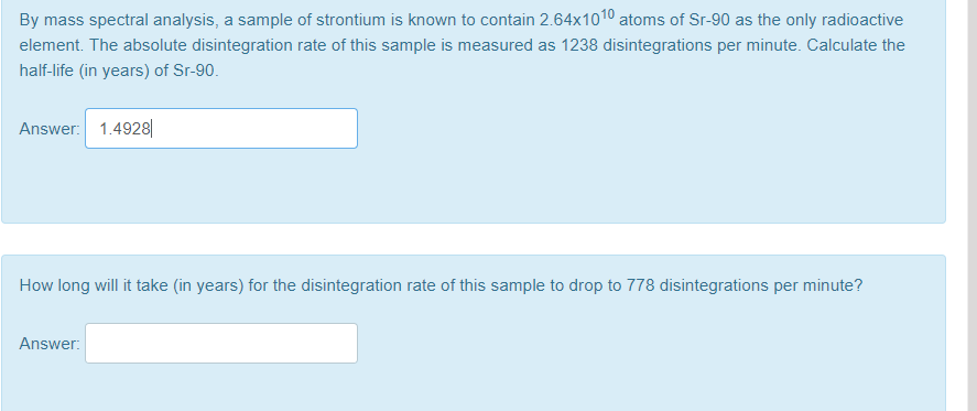Solved By mass spectral analysis, a sample of strontium is | Chegg.com