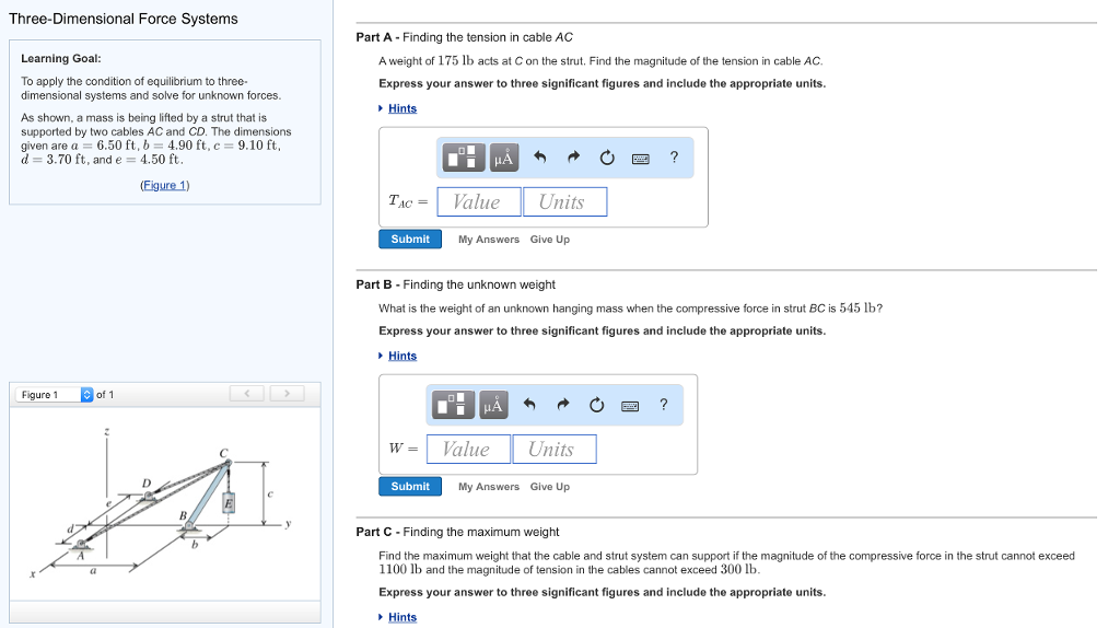 Solved Three-Dimensional Force Systems Part A - Finding the | Chegg.com