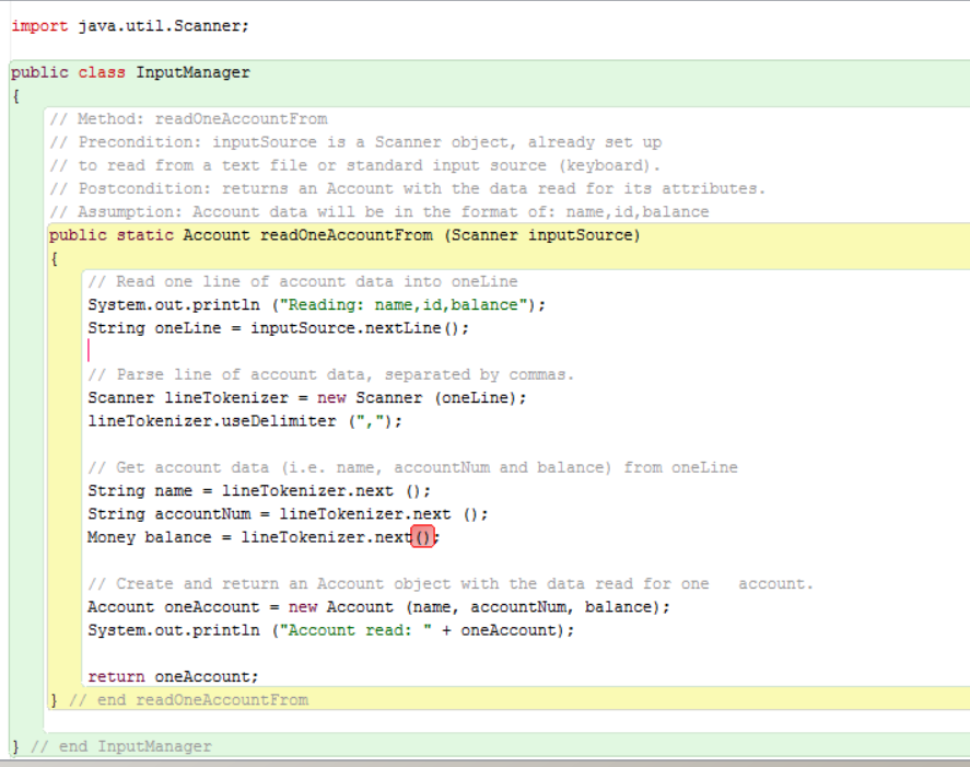 Task: Insert the missing code in ATM.java which calls | Chegg.com