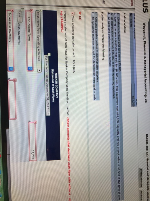 Solved Problem 13-8A (Part Level Submission) The following | Chegg.com