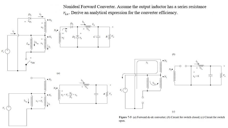 Solved Non ideal Forward Converter. Assume the output | Chegg.com