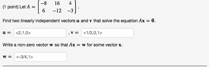 Solved Find two linearly independent vectors u and v that | Chegg.com