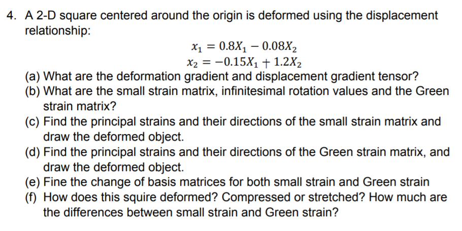 Solved 4. A 2-D square centered around the origin is | Chegg.com