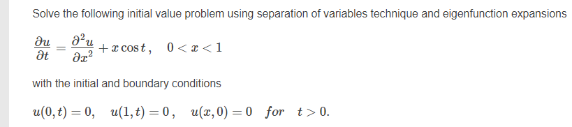 Solved Solve The Following Initial Value Problem Using 2484