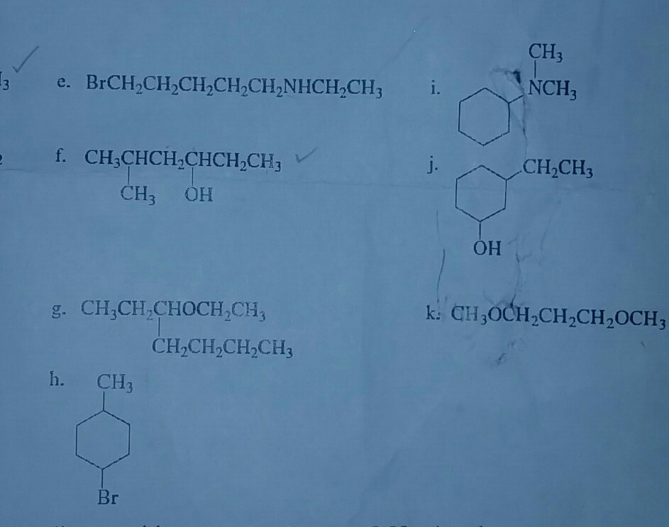 Solved CH3 NCH3 3 C2CH3 CH3 OFH OH g. CH,CH CHOCH,CH | Chegg.com