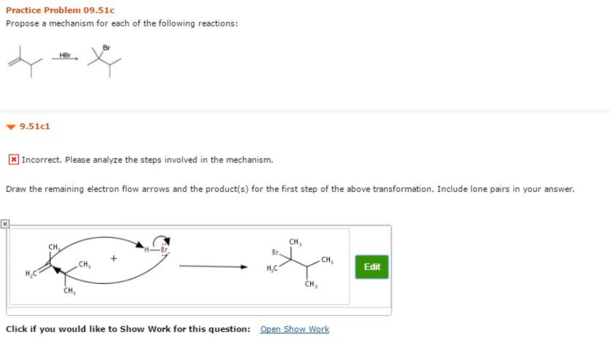 Solved Draw the remaining electron flow arrows and the | Chegg.com