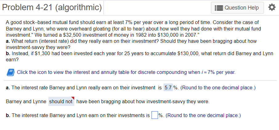 Solved Problem 4-21 (algorithmic) Question Help A good | Chegg.com