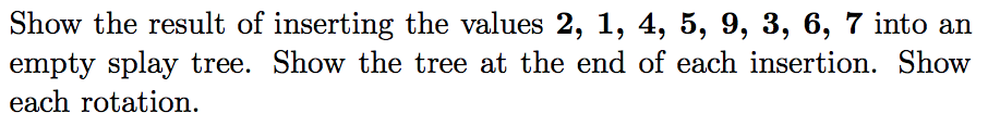 Solved Show the result of inserting the values 2, 1, 4, 5, | Chegg.com