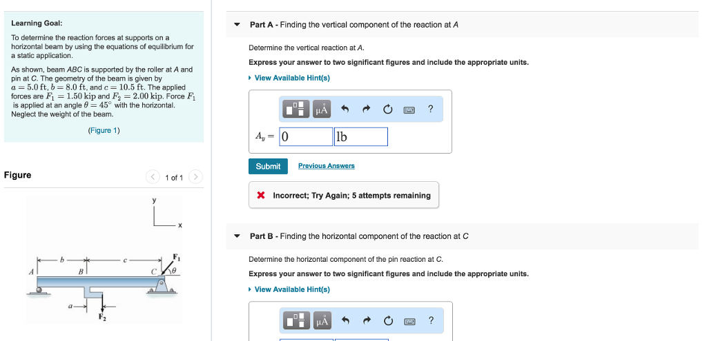 Solved Learning Goal Part A-Finding the vertical component | Chegg.com