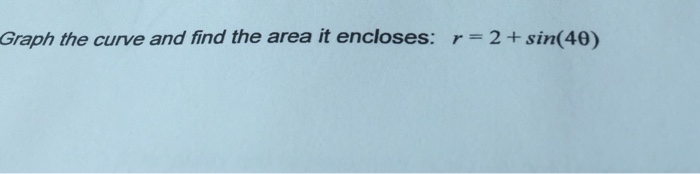 Solved Graph the curve and find the area it encloses: r = 2 | Chegg.com