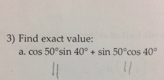 Solved a. cos 50 degree sin 40 degree +sin 50 degree cos 40 | Chegg.com