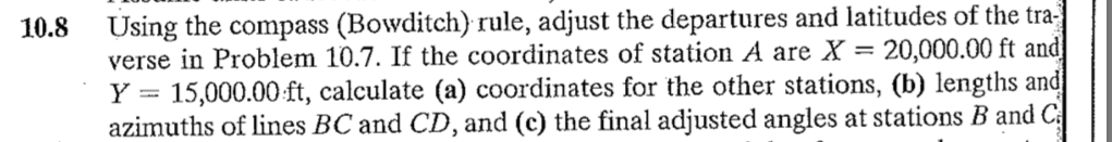 Solved Using the compass (Bowditch) rule, adjust the | Chegg.com